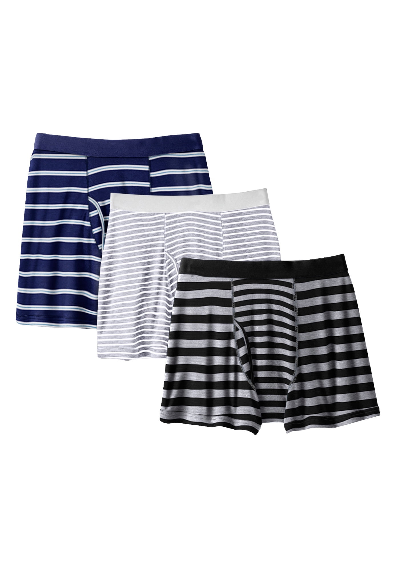 Kingsize Men's Big & Tall Cotton Cycle Briefs 3-Pack Underwear ...