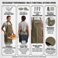 Artisan Collection By Reprime Barley Stitch Bib Apron, Zipped Pocket ...
