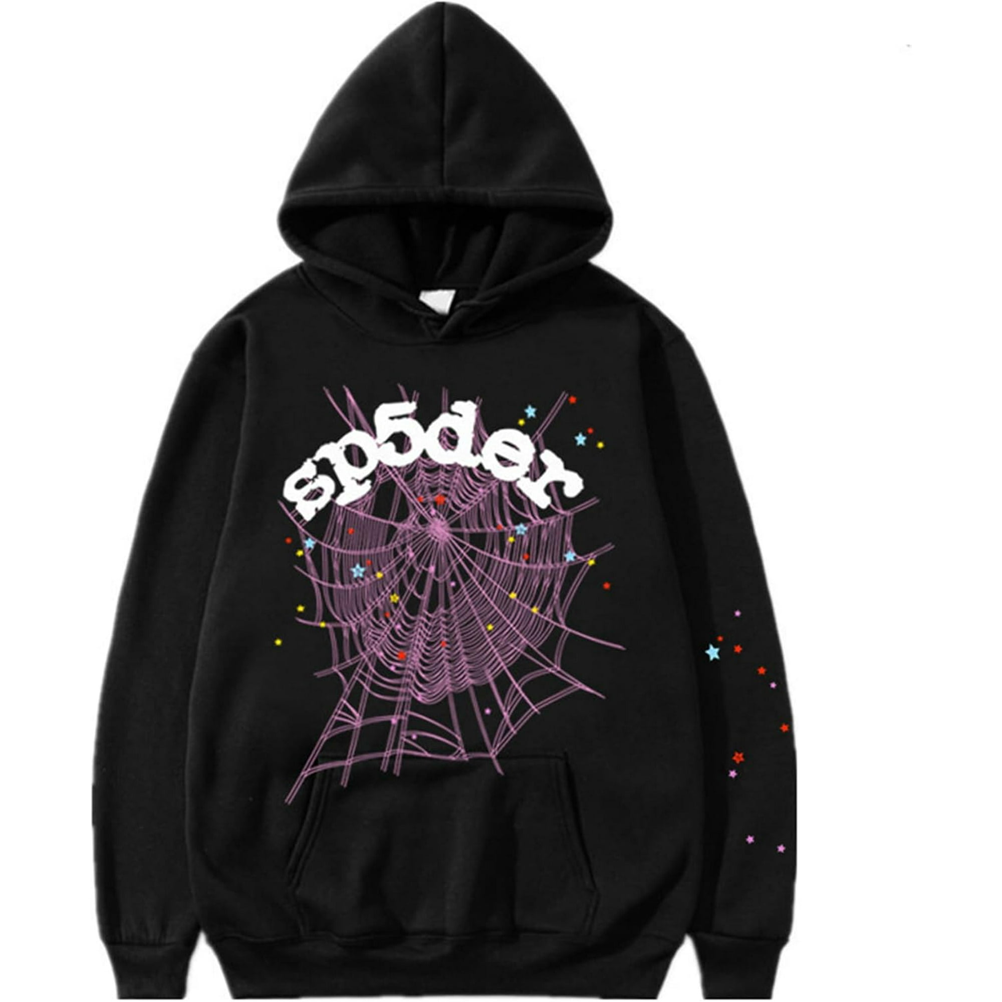 Click here for Sp5der Unisex Graphic Hoodie Spider Print Drawstri... prices