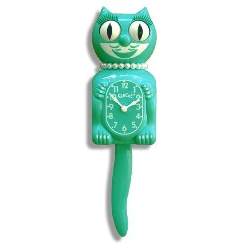Emerald Green Lady Kit-Cat 15.5" Clock - Walmart.com