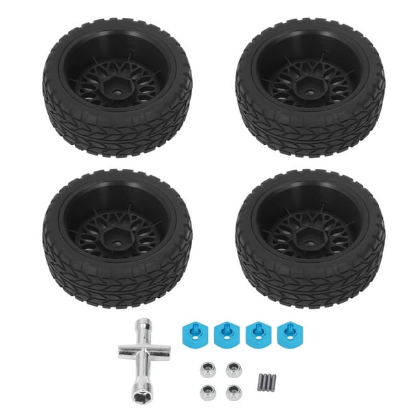 4Pcs RC Wheel Tires Rubber Tires Plastic Wheel Rim Better Grip Stable 1 ...