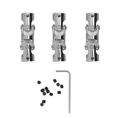 3pcs Universal Joint Coupling Connector 3 Sections 10mm‑10mm Mini ...