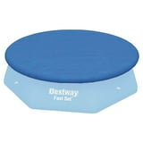 Bestway 8-Foot Round PVC Pool Cover for Above Ground Pools, Debris-Free ...
