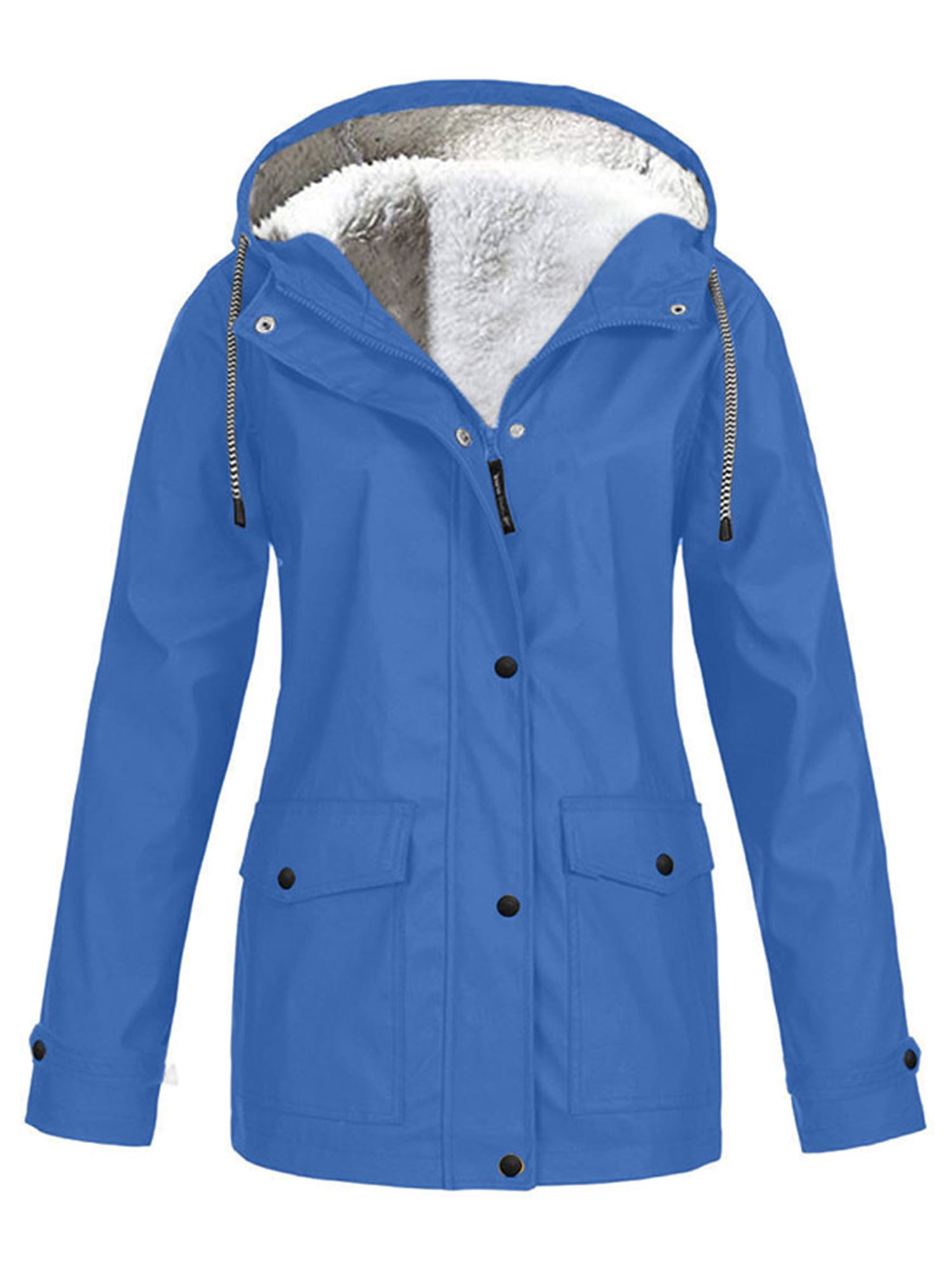 Women s Waterproof Jacket Raincoat Fleece Lined Warm Winter Coat Plus