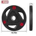 Olympic Weight Plates, 2-Inch Cast Iron Bumper Plates Rubber Coated ...