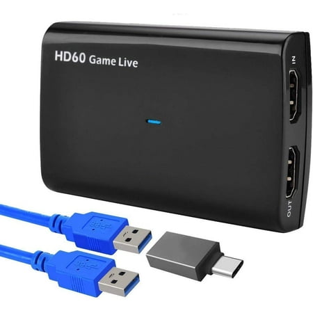 HDMI Game Capture with Mic,HD 1080P 60fps Video Record Capture Support ...