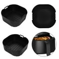 2 Pack Reusable Silicone Square Baskets Silicone Liners Set Oven Safe ...