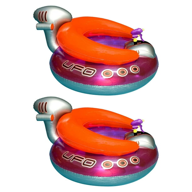Swimline Inflatable UFO Lounge Chair Pool Float w/Squirt Gun (2 Pack ...
