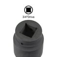 3/4" Drive 35mm 12-Point Impact Socket, CR-MO Steel 56mm Length ...