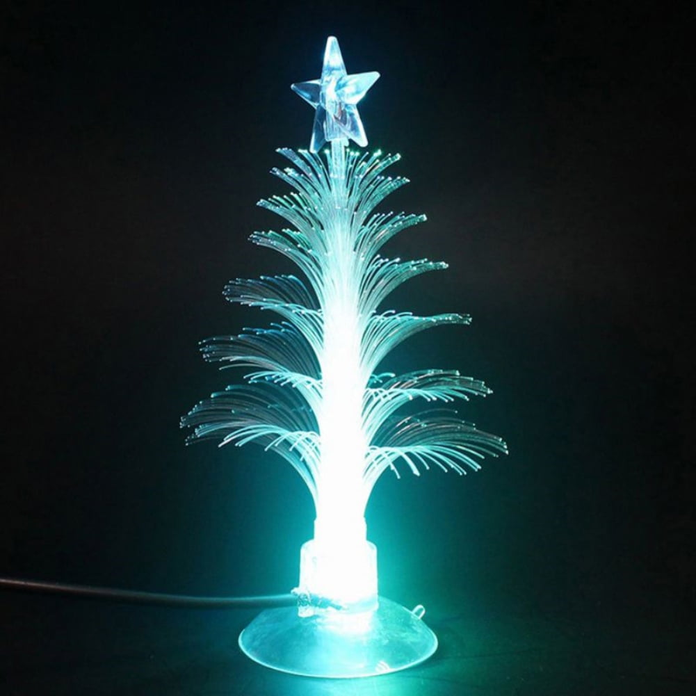 USB Powered 7 Colors Changing Fiber Optic Christmas Tree Xmas LED Light ...