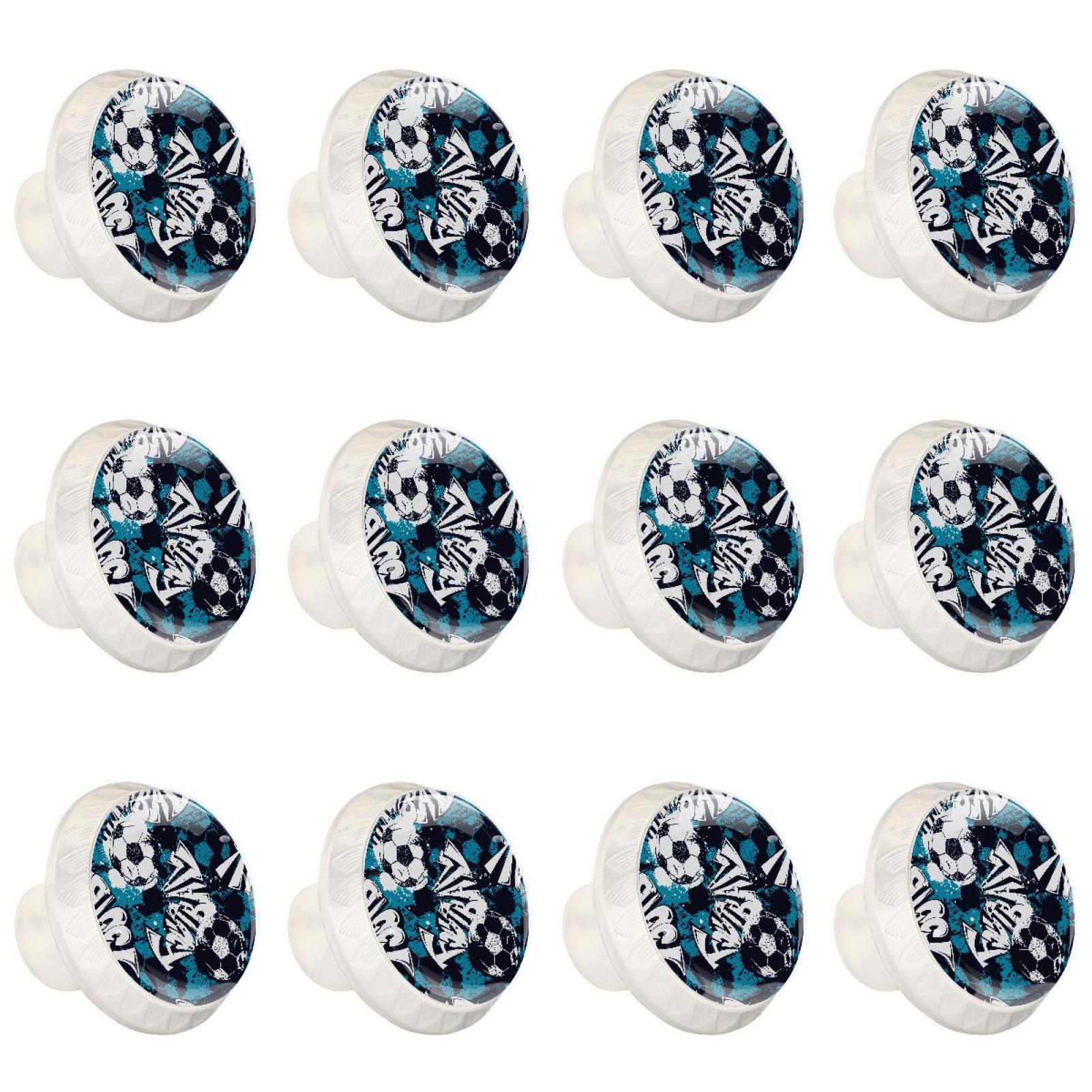 12 Pcs Football Knobs for Kitchen Cabinet Cupboard Dresser Bookcase ...