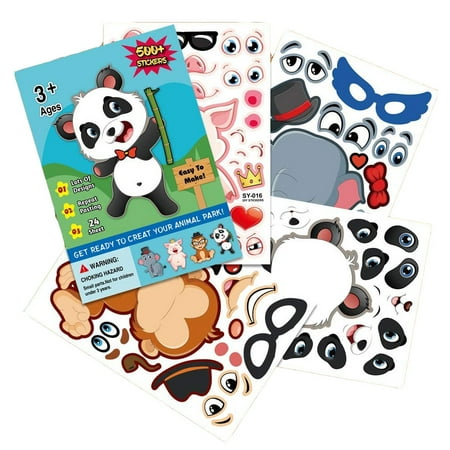 Animal Sticker,Make Your Own Animal Stickers,Make-A-Face Stickers,Fun ...