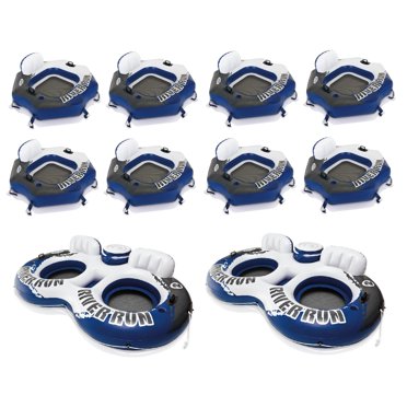 Intex River Run Floating Tube 2 Pack River Run II 2 Person Tube w ...