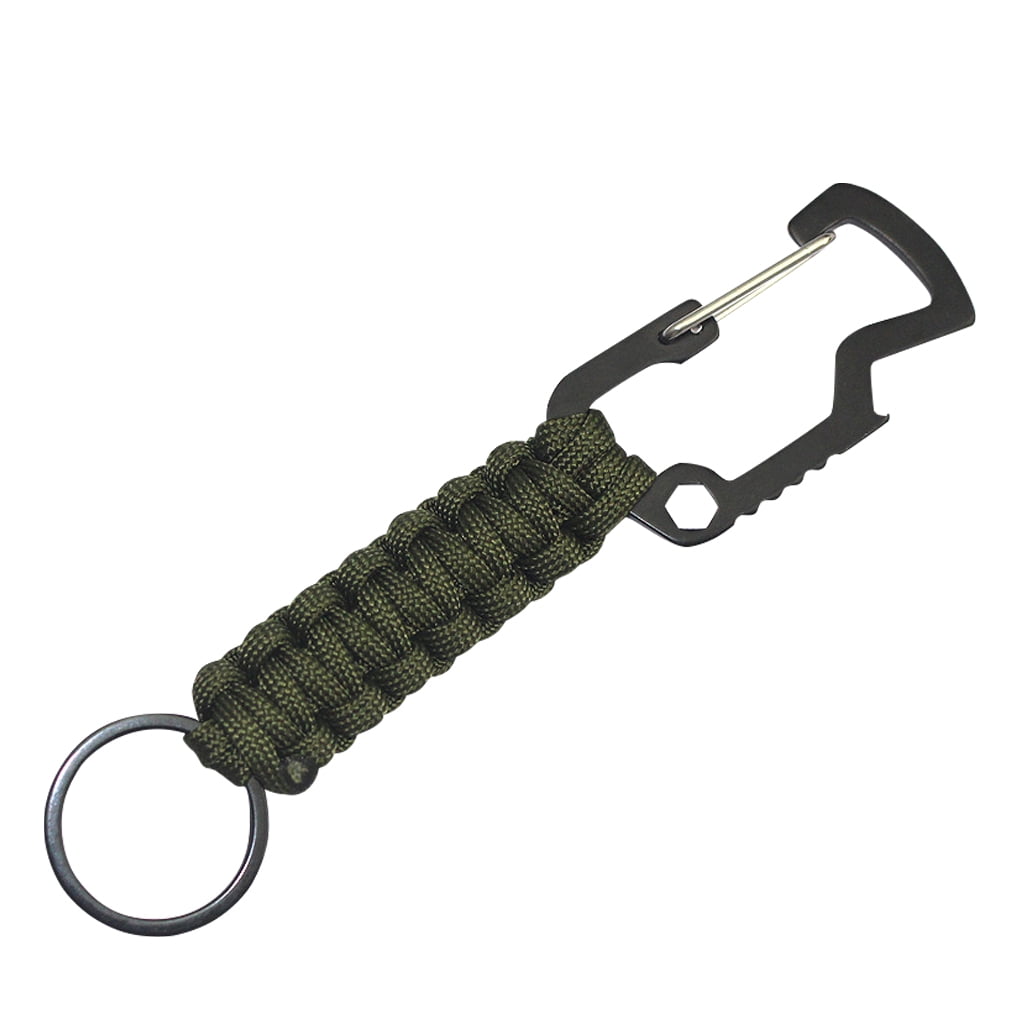 Paracord Rope Ring Stainless Steel Knitted Portable Camping Survival ...
