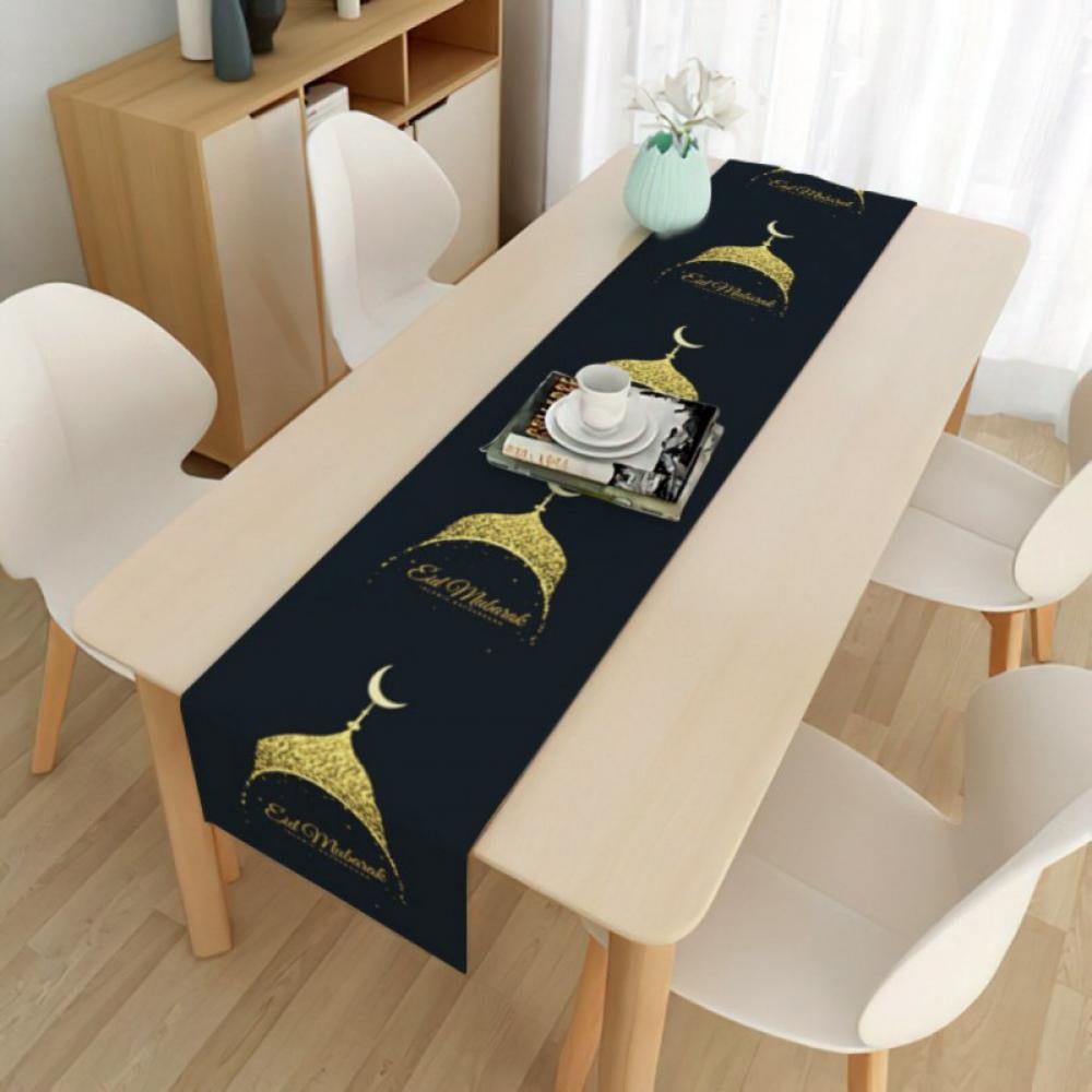 Aosijia Ramadan Table Runner, Eid Mubarak Decorations Table Runner ...