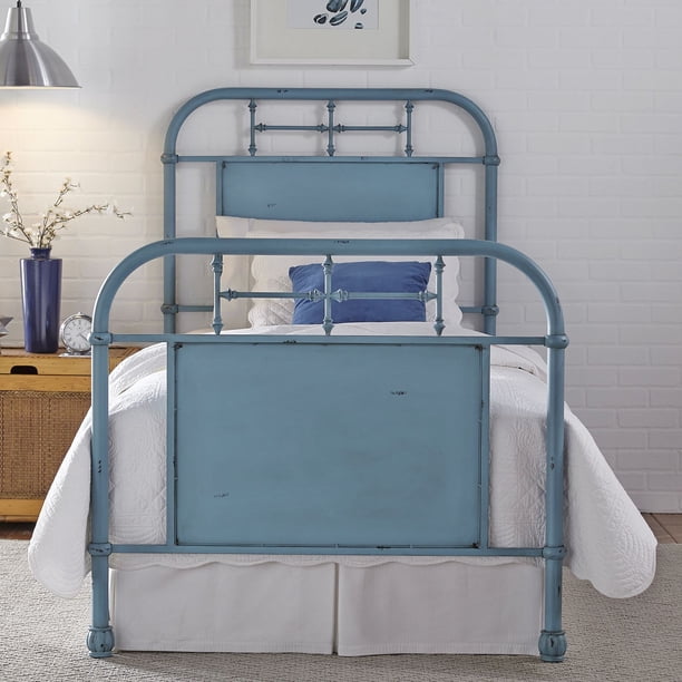 Blue Metal Bed