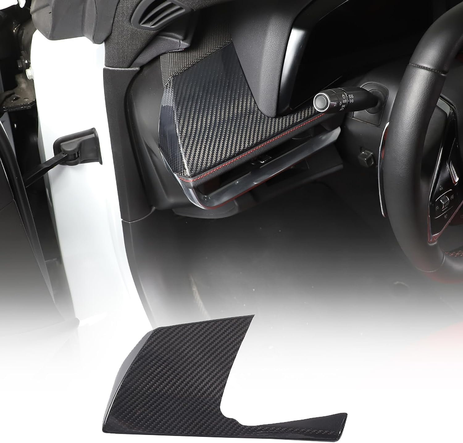 TINKI Real Carbon Fiber Center Console Side Panel Trim Cover Compatible ...