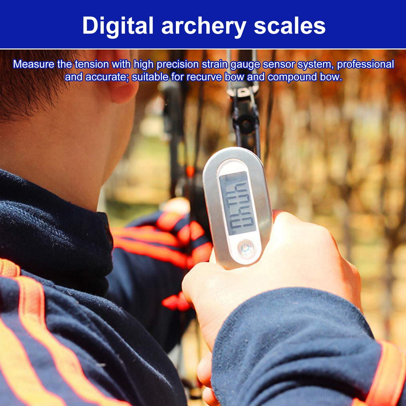 AMEYXGS Archery Tool Digital Bow Scale for Draw Weight Compound Recurve Bow-silver - Walmart.com