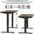 Electric Height Adjustable Standing Desk,55'' x 24'' Stand Up Desk ...