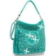 Starburst Rhinestone Hobo Bag with Shoulder Strap Turquoise - Walmart.com