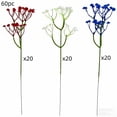 60pcs Artificial Flowers for Outdoor,No Fade Fake Plastic Flowers for ...