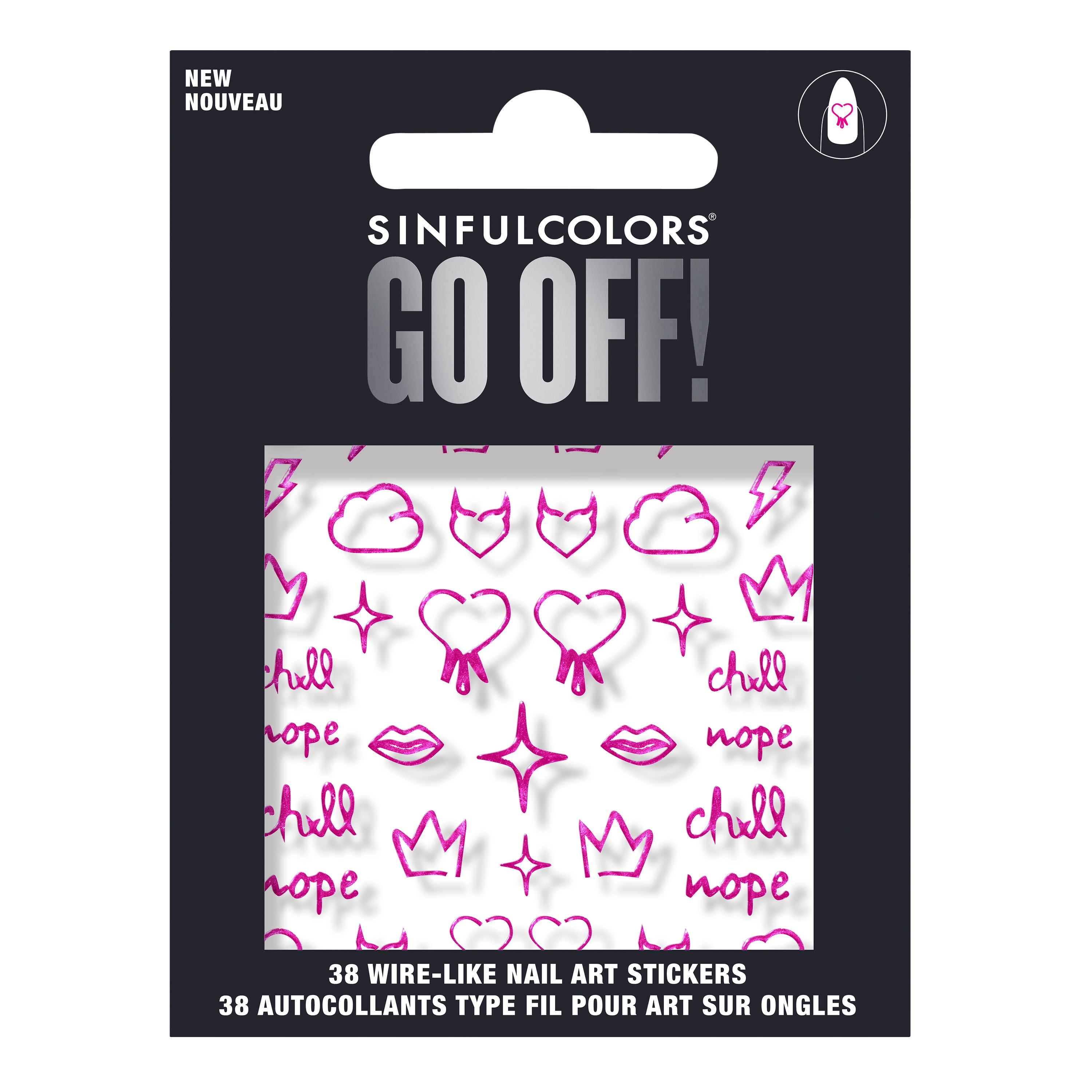 Sinful Colors Go Off! Collection, Nail Art Sticker Designs, Big Mood ...