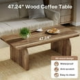 Tribesigns Rectangle Coffee Table, 47-Inch Wood Rectangular Living Room ...