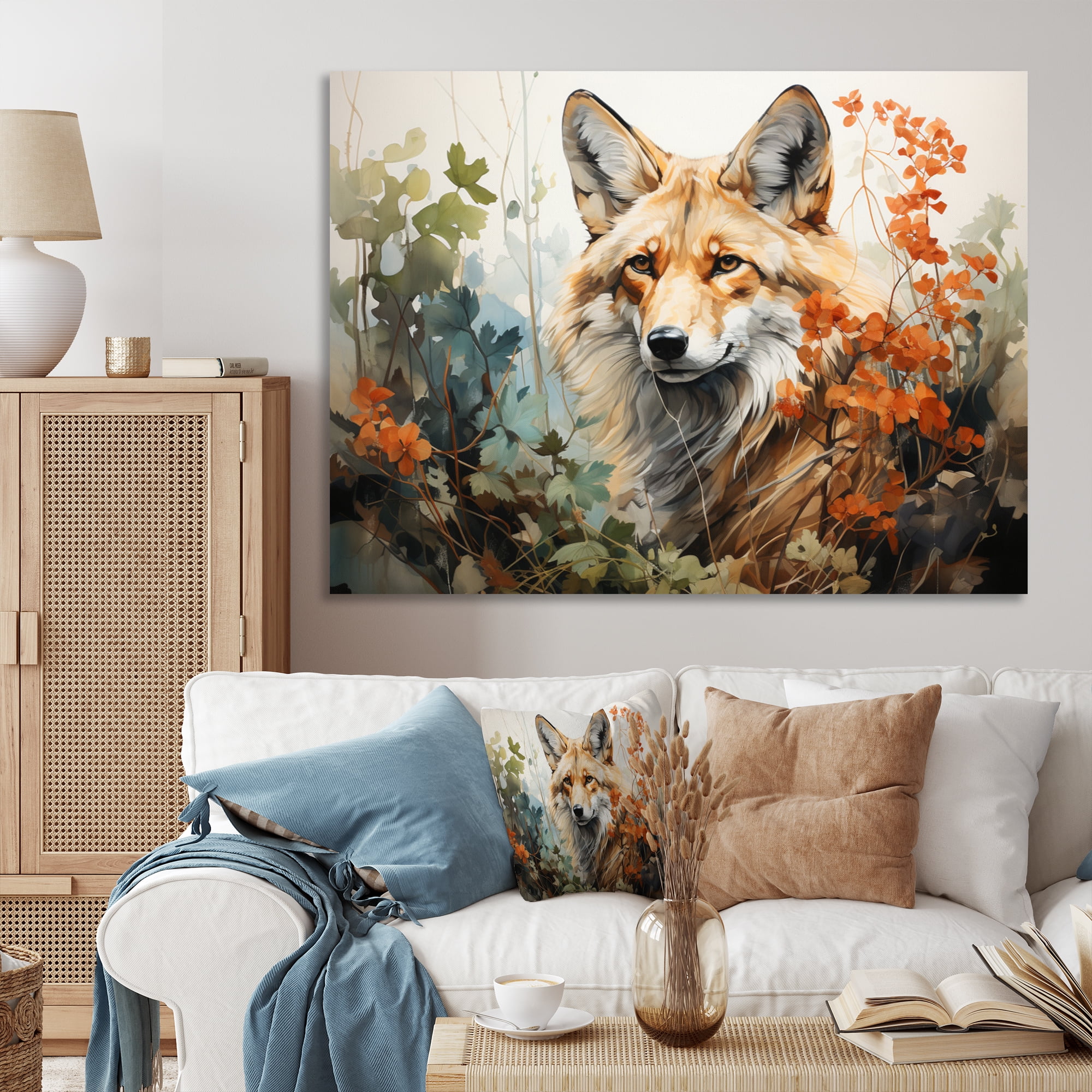 Click here for Designart Fox Animal Wall Art  Observer Geometric... prices