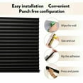 Adhesive Pleated Blinds Shades Sun UV Block Half Blackout Curtain ...