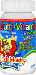 Uncle Moishy Kosher Childrens Multi Vitamin & Mineral Formula with ...