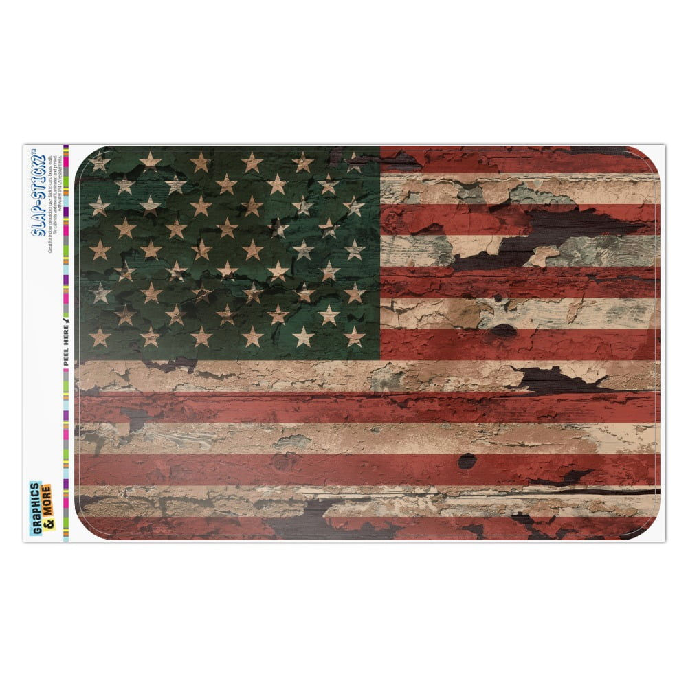 Rustic American USA Flag Distressed Home Business Office Sign - Window ...