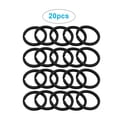 20 Pack Key Ring Keychain 1 Inch 25mm Diameter Metal Flat Split Key ...