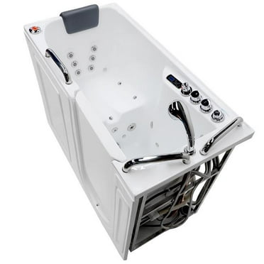 MediTub 30x60 Free Standing Walk-In Tub, Right Drain, White Whirlpool ...