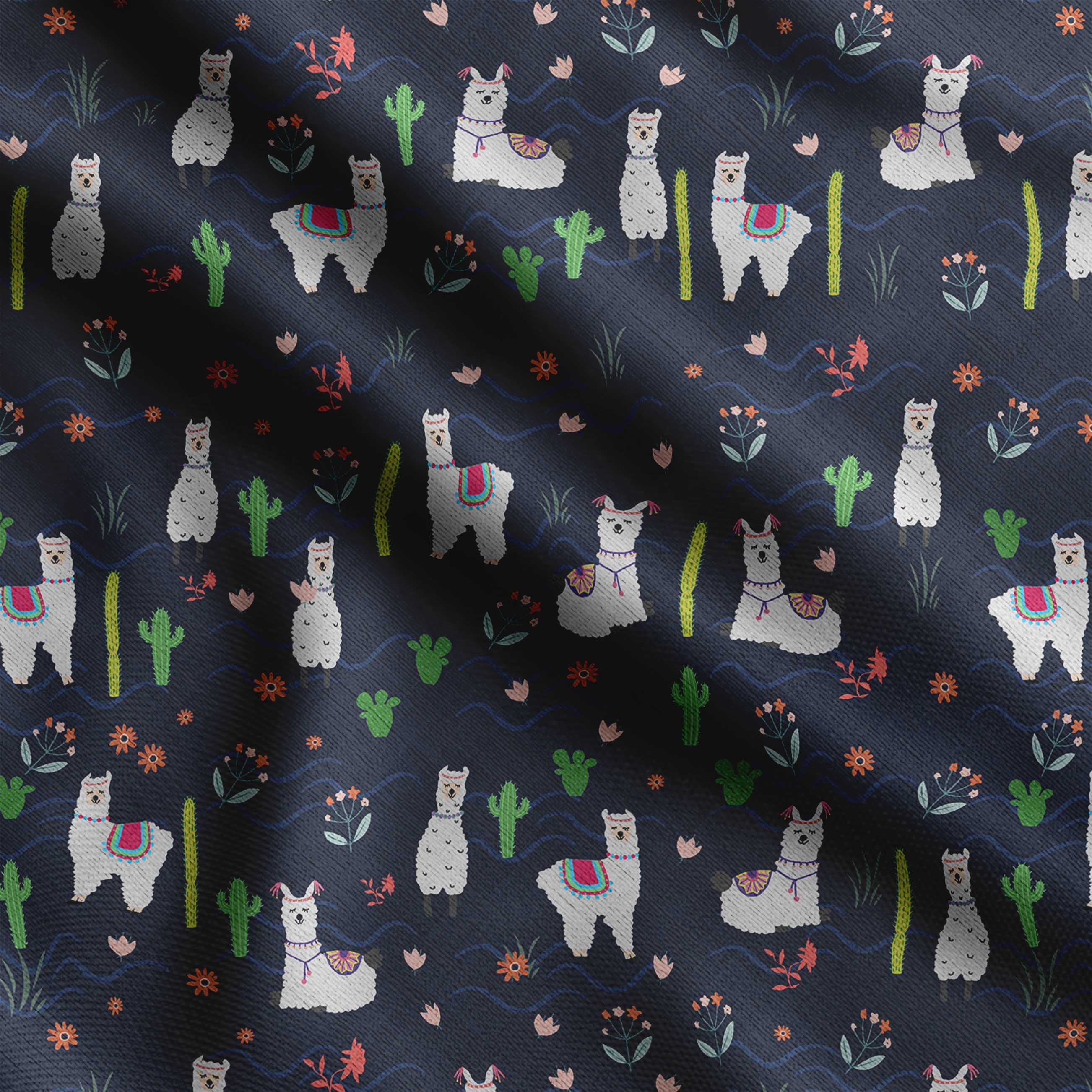 Soimoi Llama Alpaca Print,Cotton Poplin, Sewing Fabric Sold by The Yard ...
