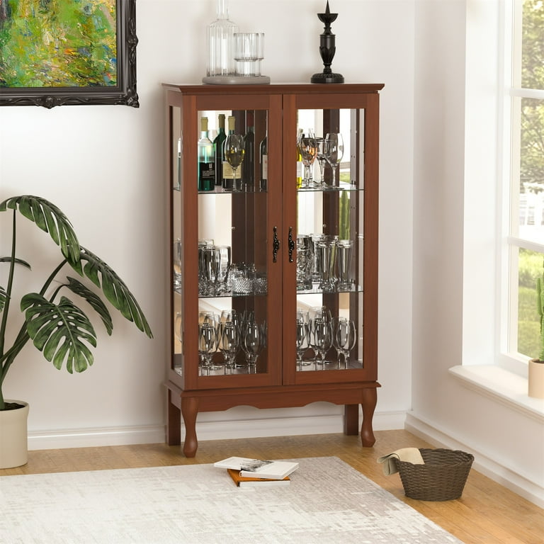 Banerjee lighted curio cabinet store