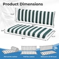 Aoodor Outdoor 3 Seater Bench Cushion Set with Backrest for Patio Swing ...