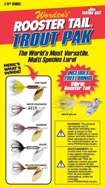 Worden's 1/8oz Rooster Tail Trout Pak Box Kit with Storage Box ...