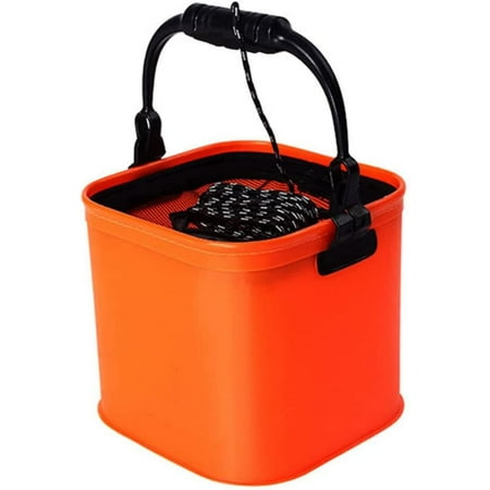Fishing Bucket Collapsible EVA Water Pail with Rope Camping Water ...