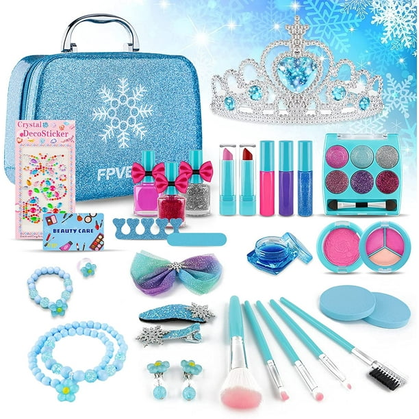 Kids Makeup Kit for Girl - Real Washable Makeup Set with Mini Cosmetic ...