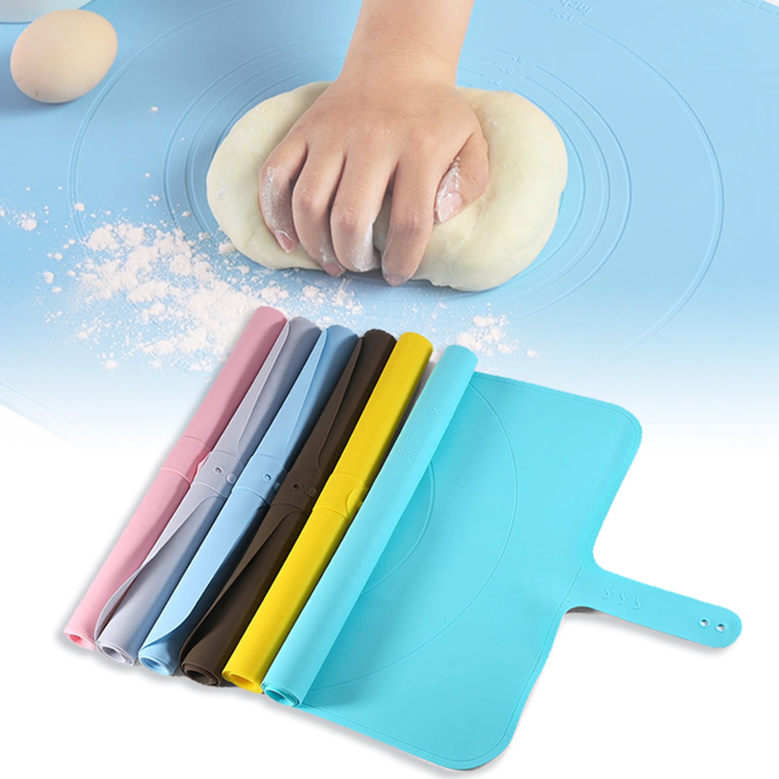 kiskick Non-stick Scale Rolling Silicone Dough Mat Liner Cake Baking ...