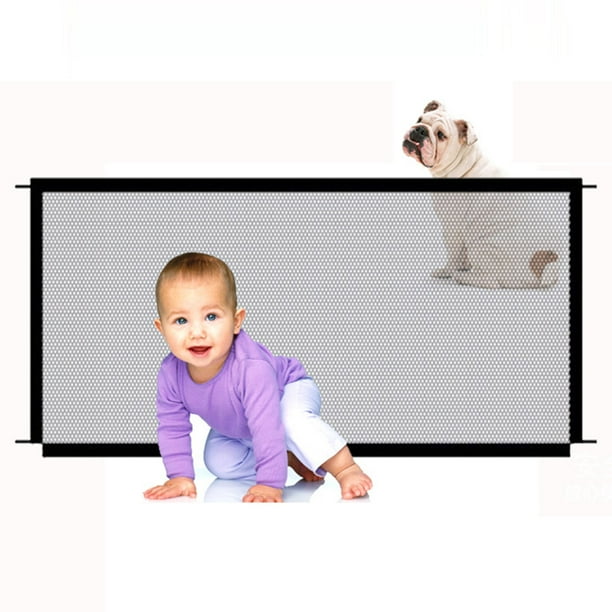 Dcenta Magic Gate for Pet Safety Gate Dogs Portable Folding Mesh Safety ...