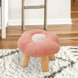 yotijay Footrest Foot Rest with Wooden Legs Multipurpose Pouf Non-Slip ...