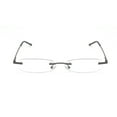 EYE ZOOM 2 Pack Compact Metal Rimless Reading Glasses with Light Slim ...