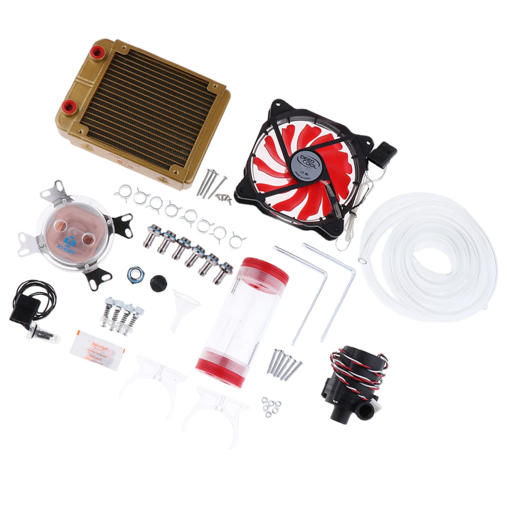 Buy Computer Water Cooling Kit 120 Radiator CPU GPU Block Cooler Pump ...