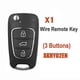 For XKHY02EN Universal Wire Remote Key Fob 3 Buttons for Type for VVDI ...