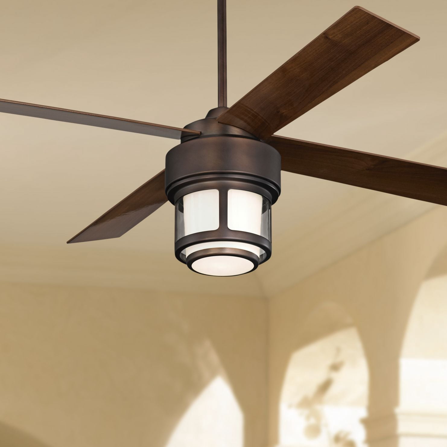 Mission Style Ceiling Fan With Light | Shelly Lighting