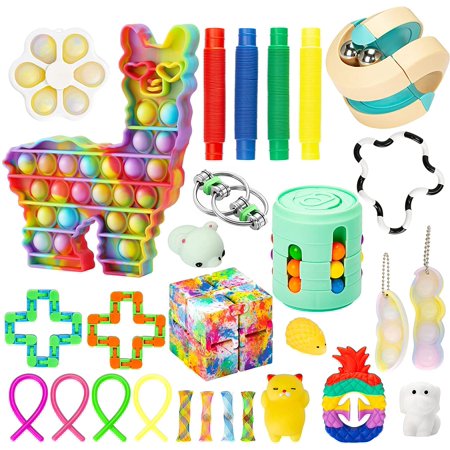 Fidget-POP-Toys-Llama Silicone Bubble Sensory, Alpaca Stress Anxiety ...