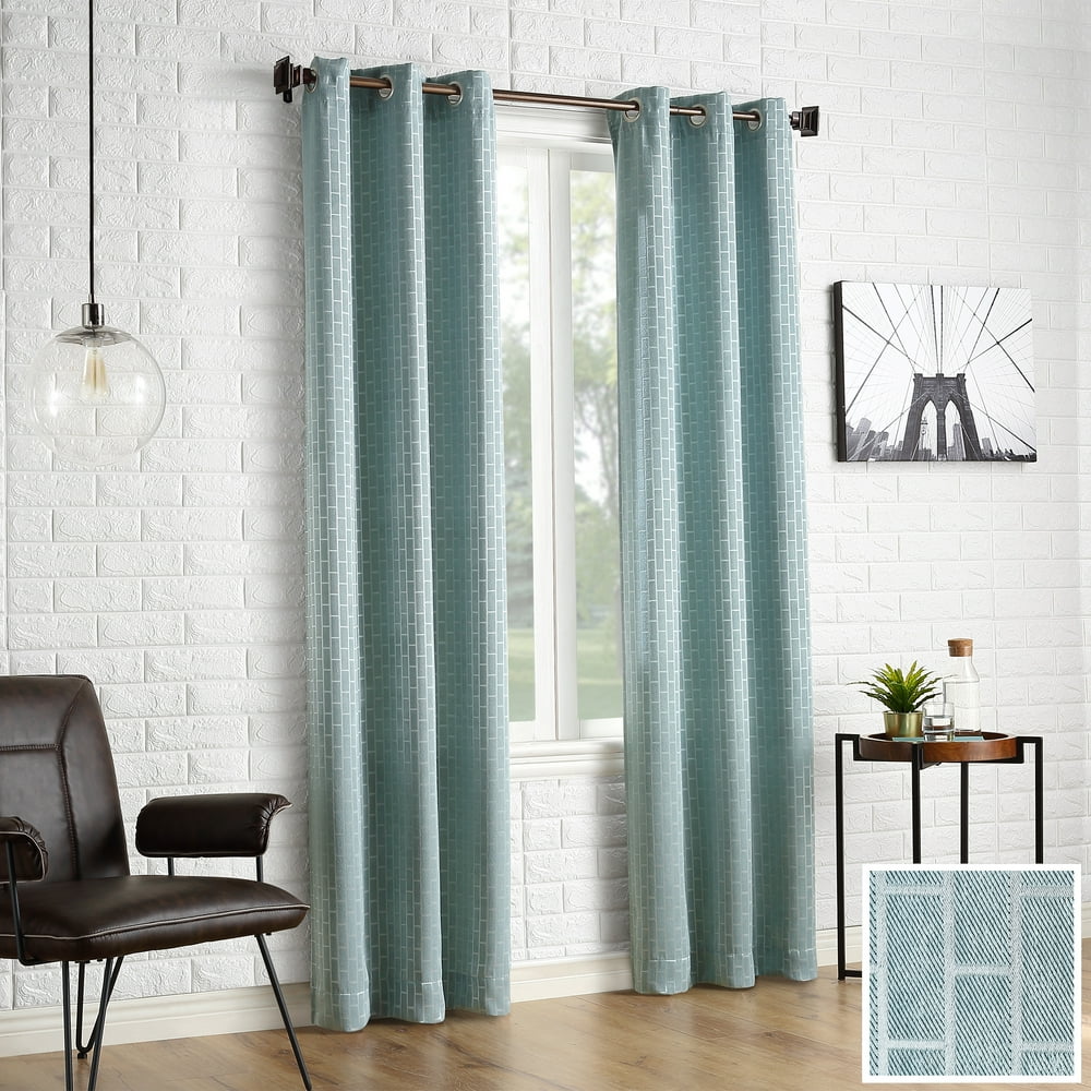 sun-zero-2-pack-stockton-tile-jacquard-blackout-grommet-curtain-panel