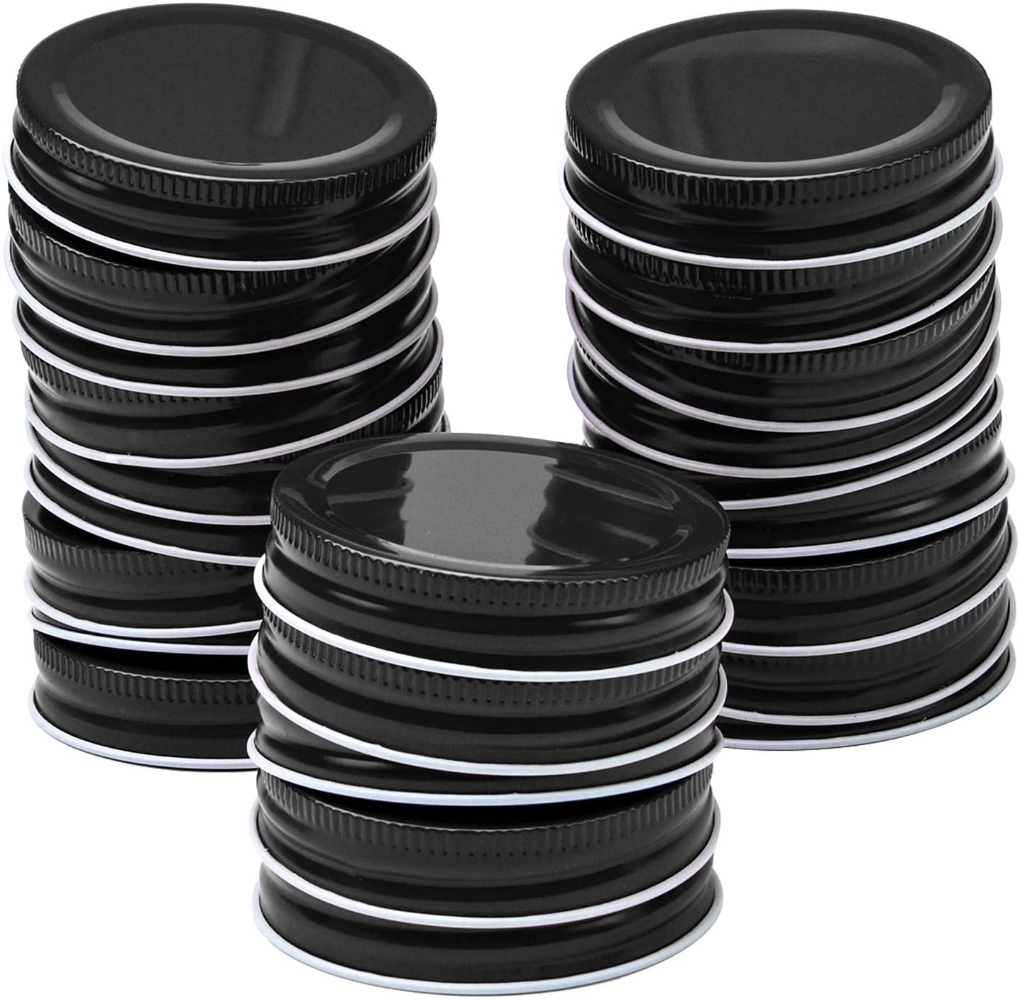 20 Pack Regular Mouth Mason Jar Lids Silicone Seals Leak Proof Secure ...