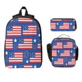3pcs Casual Daypack 17 Inch Backpack Set Bookbag+Pencil Case+Lunch Bag ...